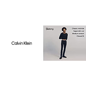Calvin Klein Men's Skinny Fit Jeans, Boston Blue/Black, 31W x 32L
