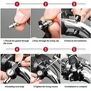 BELOMI Motorcycle Helmet Lock Anti-Theft, Universal Tamper-Proof Helmet Security Lock with 2 Keys & Wrench, Aluminum Alloy Safety Lock for Motorbike Scooter Street Bike, Handlebar Mount 22mm 7/8"