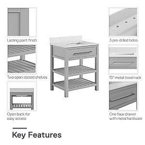 DHP Camden 30” Bathroom Vanity, Gray