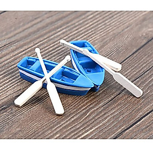 Ciieeo 2 Sets Micro Boat Micro Landscape Ornament Miniature Boat Micro Landscape Boat Mini House Boat