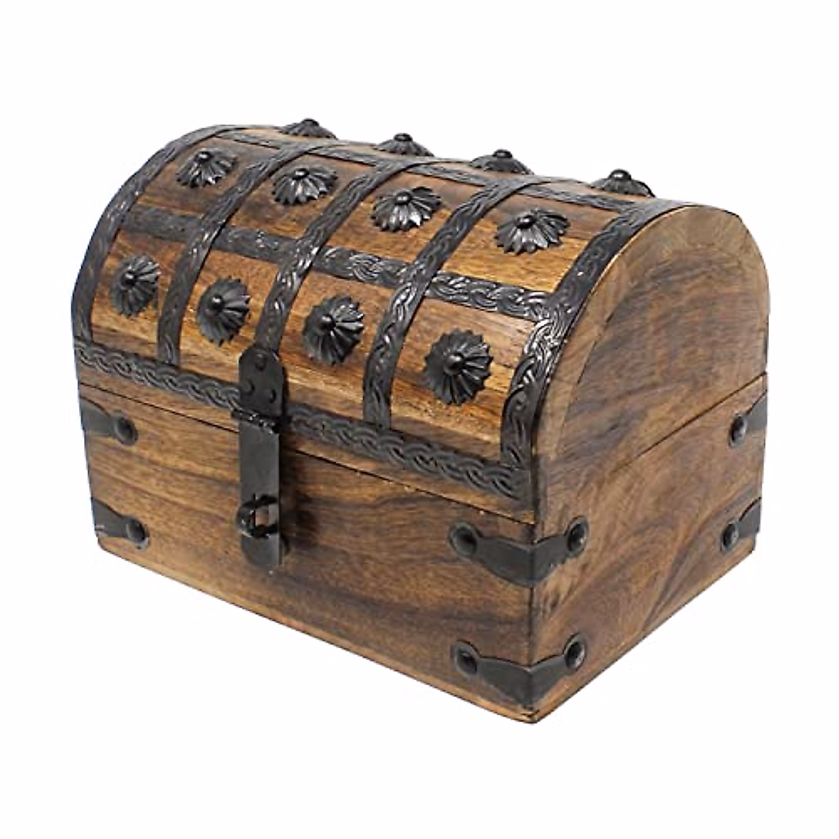 Nautical Cove Treasure Chest Keepsake and Jewelry Box Wood - Treasure Box Large (8x6x6)