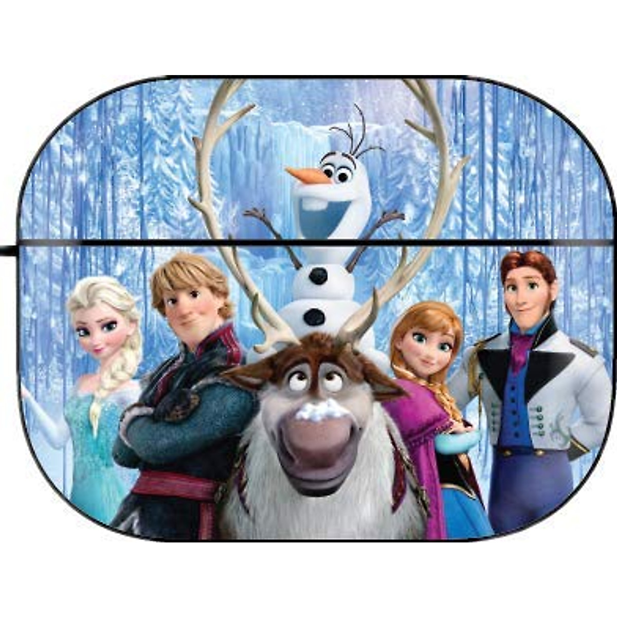 Dis-ney Cartoon Collection AirPods Pro Protective case Cover Accessories TPU Material, Full Protection Shock-Proof Cover with Keychain is Compatible with Apple AirPods 3 (Fro-Zen)