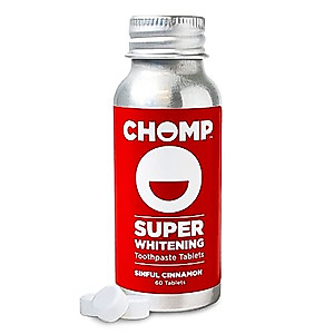 Chomp Toothpaste Tablets Cinnamon, Whitening 60 Count