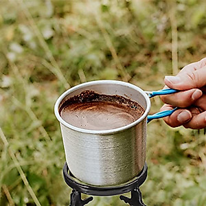 DECHOUS 2pcs Coffee Pot Shelf Stainless Iron Black Pot Holder Round Stove Pot Holder Gas Range Support Rack Stand for Kitchen