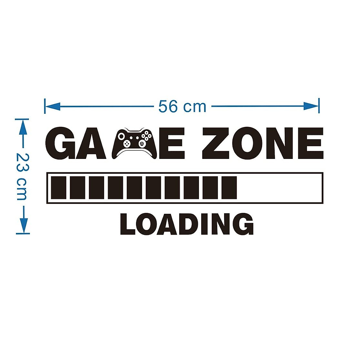 UILMNIY Kids Room Game Zone Loading Decor Wall Sticker Boys Bedroom Gaming Room Wall Decal Living Room Wall Art Mural AFN112 (57x25cm)