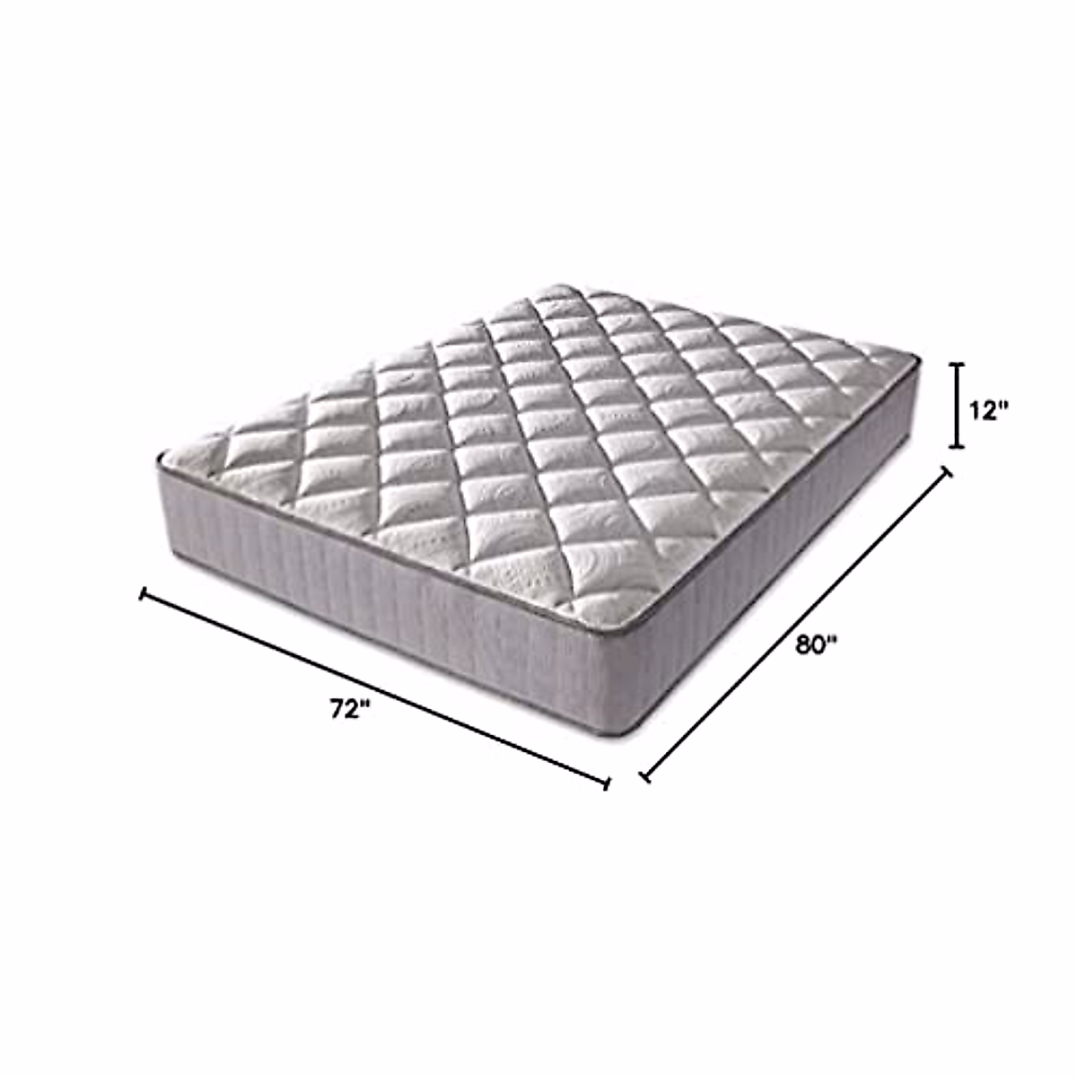 Lippert Components RV Luxe Pocketed Coil Mattress Narrow King, 72" x 80" x 12"