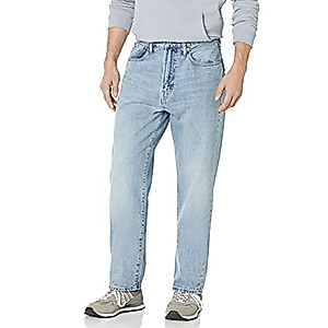 GAP Mens Original Straight Fit Jeans, Light Wash, 34W x 32L US