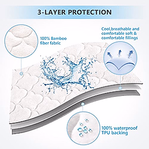 TILLYOU Changing Pad Liners 3 Pack - Premium Changing Pad with Waterproof Coating, Perfect for Baby's Comfortable and Clean Diaper Changing, 27" x 13", Pure White