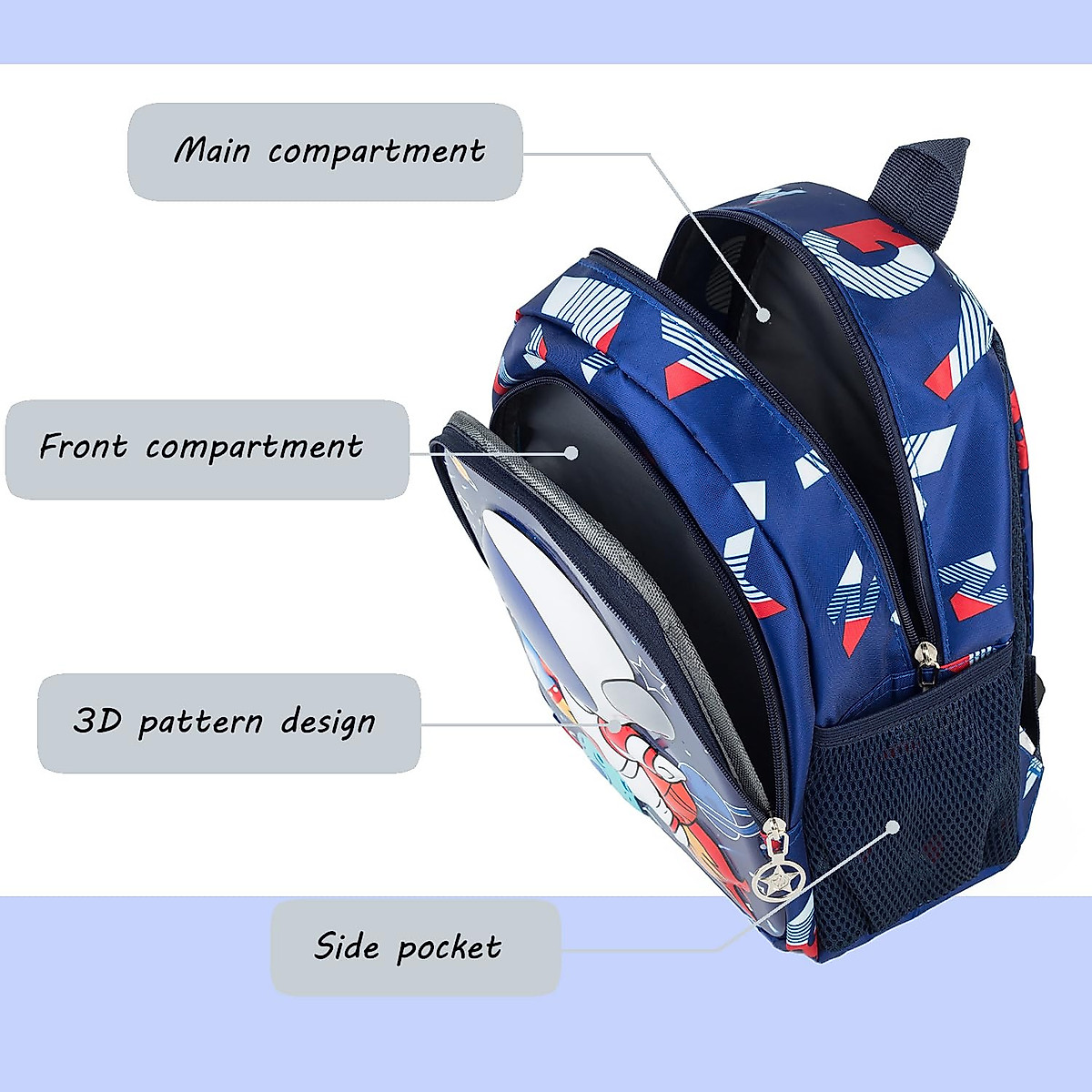 JBin Rich Little Kids Toddler Space Backpack,Cute Preschool Backpack for Boys and Girls 1-4 Years Old