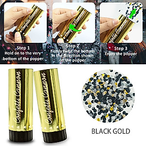 8 PCS Confetti Poppers Cannons for Gender Reveal Wedding Birthday Graduation Baby Shower Anniversary Christmas New Year's Fun Party Supplies Decorations and Favors