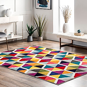 nuLOOM Maris Colorful Geometric Tiles Accent Rug, 3x5, Multi