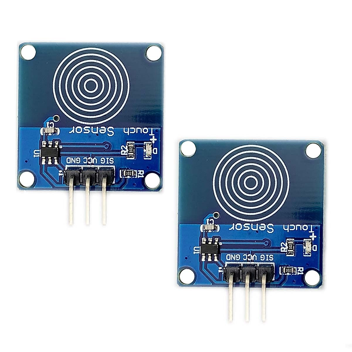 Kiro&Seeu 2PCS TTP223 Digital Touch Sensor Capacitive Switch Button Module Compatible with Ar-duino PIC DIY TTP223B, TP223B-MD-2P