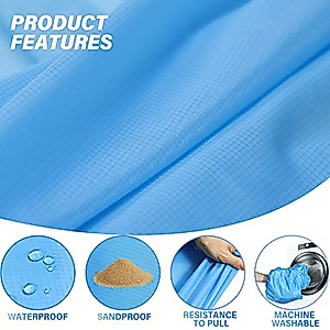 Famstar Beach Blanket Oversized Extra Large 78" X 81",Waterproof Sandproof Beach Blanket 1-7 Adults Lightweight Durable for Travel Camping Hiking Picnic (79" X 83")