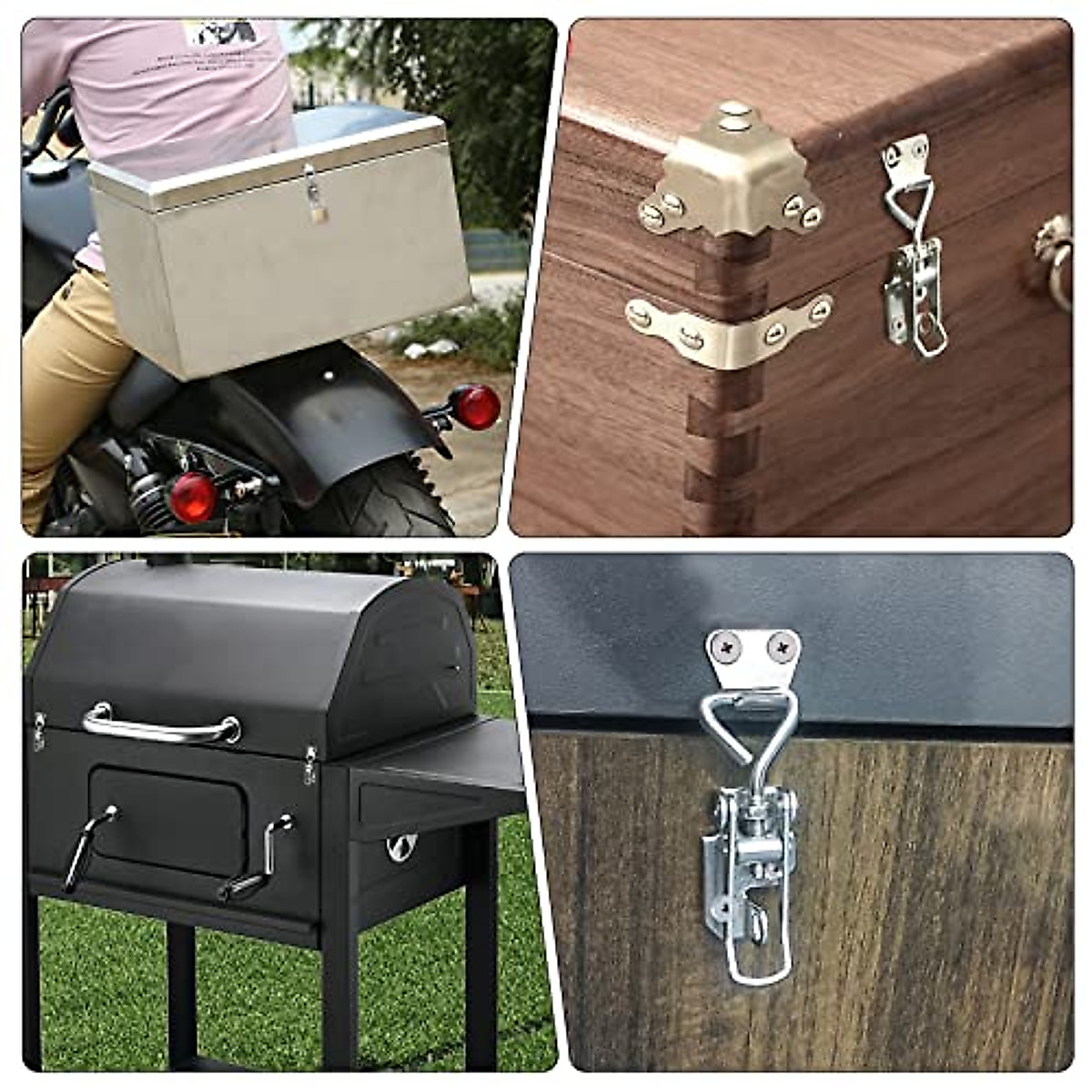 Marinebaby 2PCS Toggle Latch Clamp Stainless Steel Cabinet Hinge Lockable clamp,Boat Anti Rattle Latch