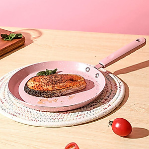 Tofficu 6 Inch Aluminum Skillet with Nonstick Coating, Omelette Pan, Frying Pan for Home and Professional Use