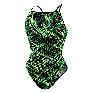 Speedo Girls Atomic Dots Y-Back Tank (24, Green)