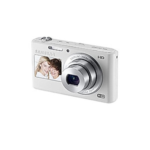 Samsung DV150F 16.2MP Smart WiFi Digital Camera with 5x Optical Zoom and 2.7" main and 1.48" front Dual LCD Screens (White)