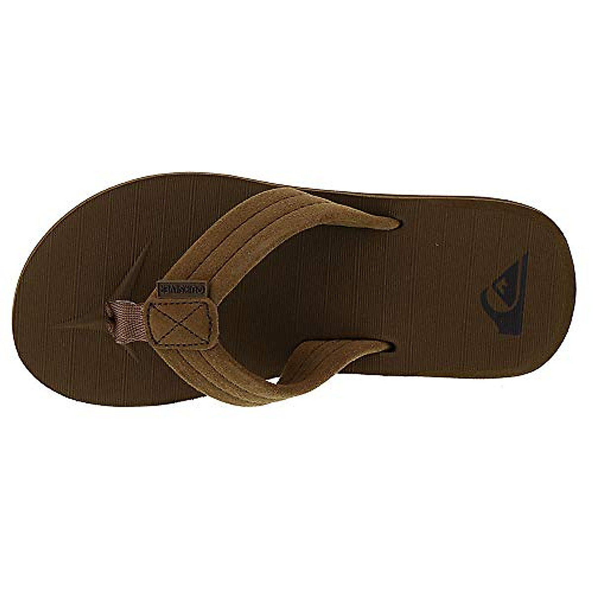 Quiksilver boys Carver Suede Youth Kids Flip Flip Sandal, Tan - Solid, 3 Little Kid US