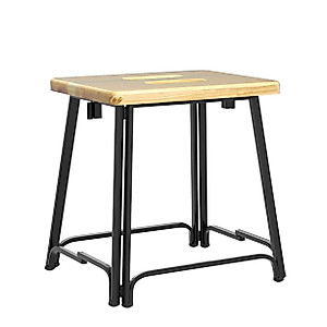 [PJ Collection] Foldable Natural Wood Stool, Lightweight Wood Stool, Outdoor Stool and Chairs, Small Foldable Step Stool, Step Stool for Kitchen, Easy to Grab, Weight-Bearing Stool