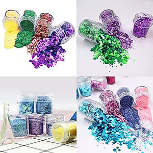 Tosnail 60 Clear Plastic Screw-Top Storage Containers for Diamond Painting, Beads, Sequins, Nails, Jewelry Making