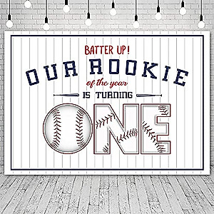 ABLIN 7x5ft Baseball 1st Birthday Background for Party Photography Decorations Boy Sports Ball White Stripe Photo Backdrop Booth Banner Props Supplies Vinyl