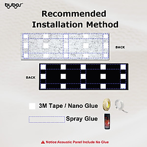 BUBOS Art Acoustic Panels,48“x12”inch Premium Acoustical wall panel,Better than foam, Decorative Sound Absorbing Panel for walls, Studio Acoustic Treatment. Soundproof wall panel