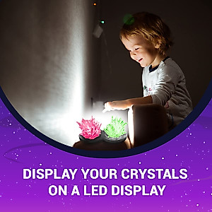Kids Crystal Growing Kit - Science Kits for Kids - Chemistry Set to Grow 4 Amazing Crystals - Science Kits & Toys - Crystal Kit for Kids Age 8 Years and Up - Science Toys - STEM Kits