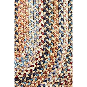 Super Area Rugs Tribeca Soft & Reversible Wool Braided Rug, Made in USA, Wheat Field, 2' X 3'