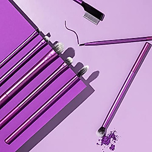 Real Techniques Everyday Eye Essentials Makeup Brush Kit, Eye Makeup Brushes for Eye Liner, Eyeshadow, Brows, & Lashes, Synthetic Bristles, Cruelty-Free & Vegan, 8 Piece Set