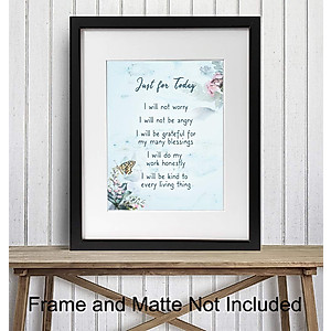 Inspirational Motivational Quotes Poster - Zen Buddhism New Age Wall Art Decor - Meditation Gift for Buddhist, Yoga Teacher, Women - Reiki Gratitude Picture Print for Spa Decor, Bathroom