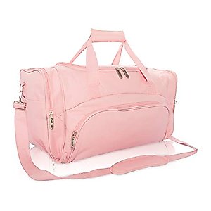 DALIX Signature Travel or Gym Duffle Bag in Pink Large