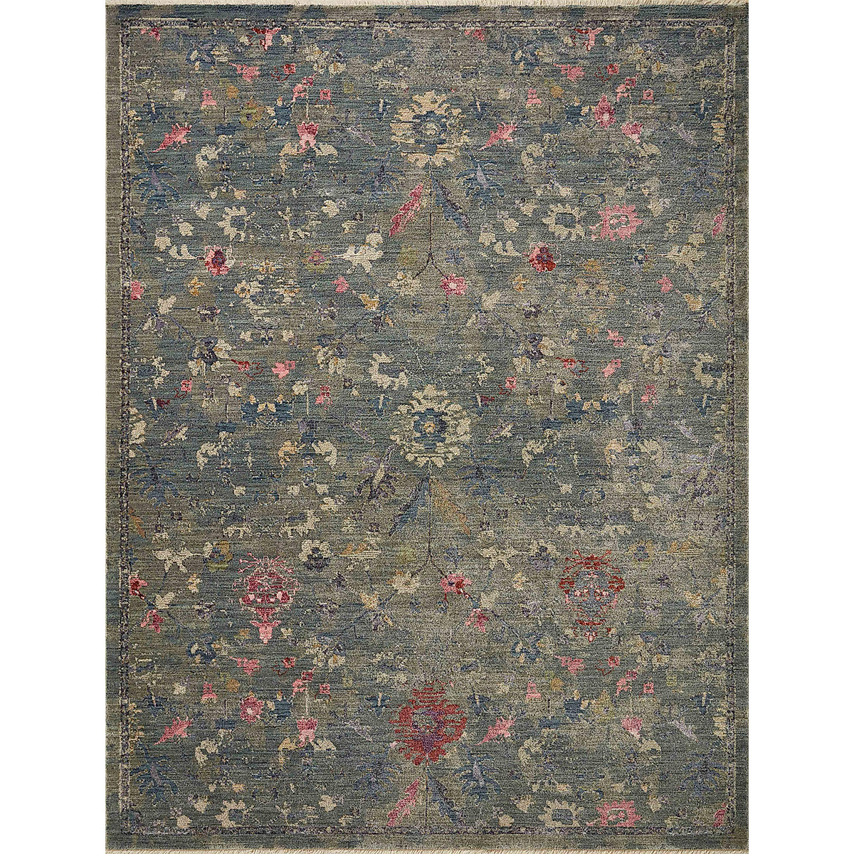 Loloi Giada 5' x 7'-10" Area Rug in Lagoon/Multi - Traditional Accent Rug, Modern Color Rug for Living Room, Bedroom, Entryway & Hallway, No Shed High Traffic Home Décor