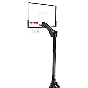 Spalding Momentous EZ Assembly 54" Clear View Acrylic Portable Basketball Hoop