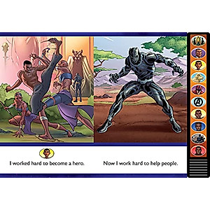 Marvel Black Panther - I'm Ready to Read with Black Panther Interactive Read-Along Sound Book - Great for Early Readers - PI Kids