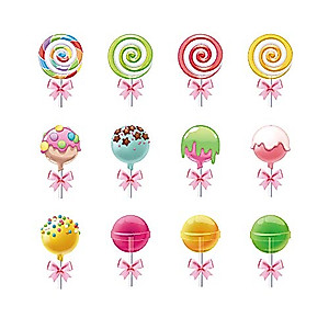 Candy Banner,Candy Garland Birthday Banner,Candy Party Decorations,Lollipop Bunting Banner for Girls ,Candy Birthday Party,Baby Shower ,Wedding Bridal Shower Home Classroom Supplies