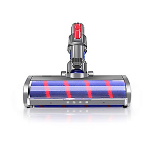 E.LUO Floor Head Soft Roller Brush Compatible with Dyson V7 V8 V10 V11 V15 Vacuum Cleaners Parts Rotatable Motorhead
