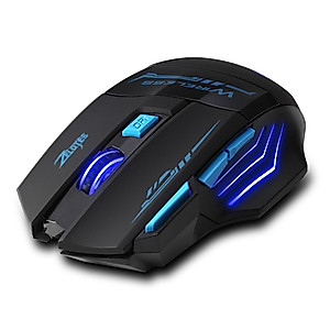 Zelotes Wireless Mouse for Laptop,2400 DPI 2.4GHz Ergonomic Mouse,7 Buttons USB Cordless Computer Mouse,Wireless Gaming Mouse,Portable Mice for PC,Mac Black