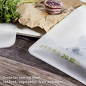 Ecodoor Reusable 2 Gallon Capacity Food Storage & Freezer Bags (4 Bags)