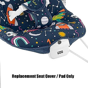Replacement Part for Fisher-Price Baby Bouncer - GPN10 ~ Replacement Seat Cover/Pad ~ Fun Space Ship Print