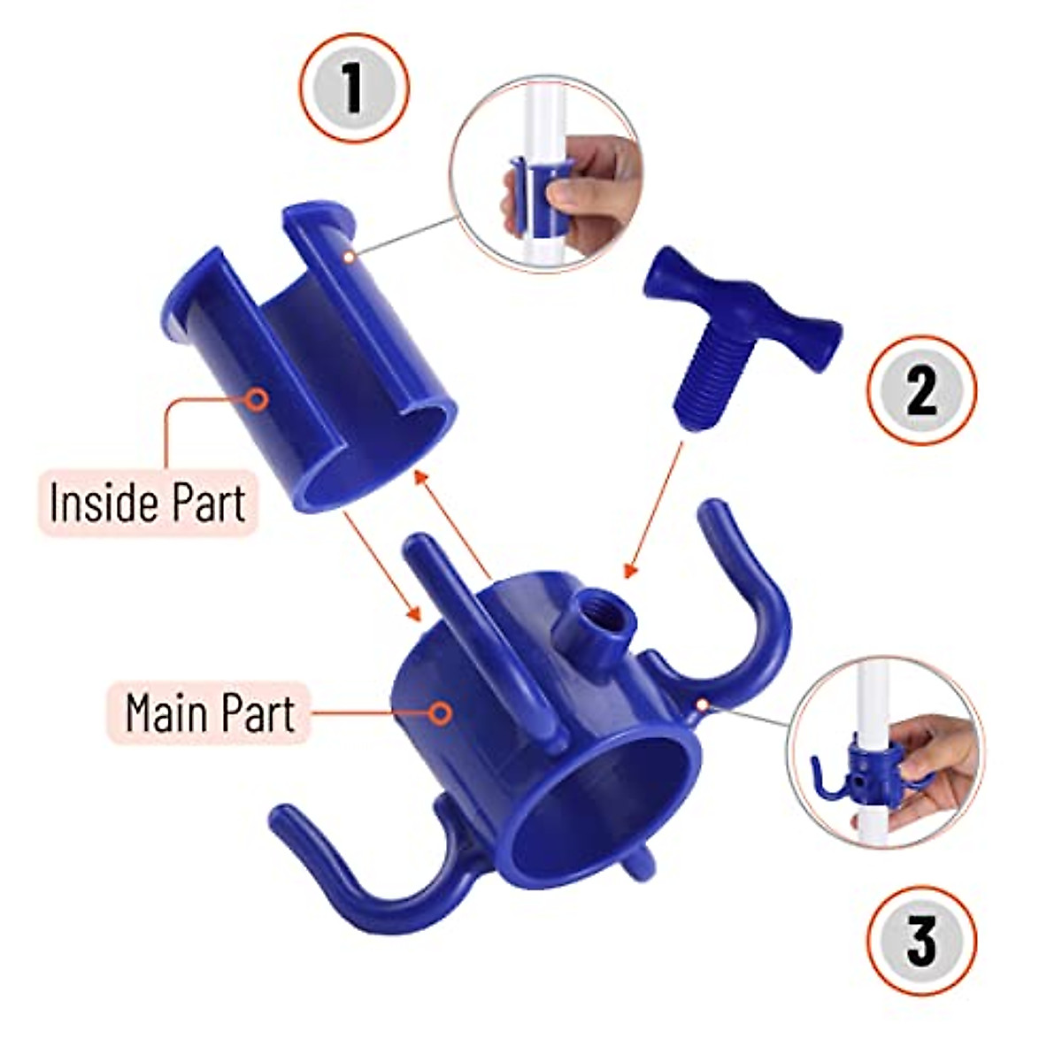 Mr. Pen- Beach Umbrella Hook, 2 Pack, Beach Umbrella Hooks Hanger, Beach Umbrella Accessories, Umbrella Hooks, Umbrella Hooks for Beach, Beach Umbrella Bag Holder, Umbrella Hanging Hook