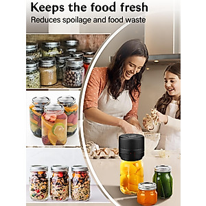 Electric Vacuum Sealer Kit - Wide & Regular Mouth Mason Jar Vacuum Sealer for Food Storage