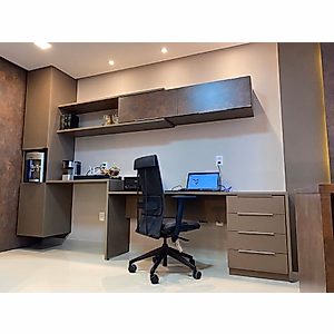 Leef Leather Desk Chair, Ergonomic Office Chair with Adjustable Arms for Laptop, Standing Desk Chair, 24/7 Comfort (Black)