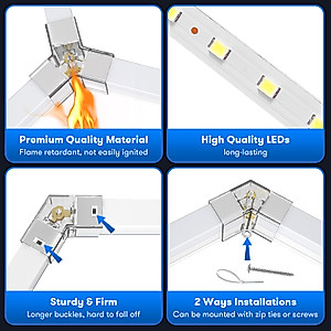 Sararoom 25 Pack Hexagon LED Garage Lights, 168W 17976LM Super Bight Car Detailing Ceiling LED Shop Light, 6500K Daylight LED Wall Lights for Garages, Shops, Basements, Repair Shops, Car Washes