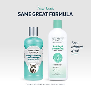 Veterinary Formula Smart Coat Complex Soothing and Deodorizing Oatmeal Shampoo for Dogs, 17 Fl oz – Baking Soda Eliminates Odors, Aloe Vera & Oatmeal Cleanse and Hydrate Skin – Long-Lasting Fragrance