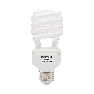 XYZReptiles 26 Watt Reptile UVB Bulb 5.0 Reptile Light (2 Pack Bulbs)