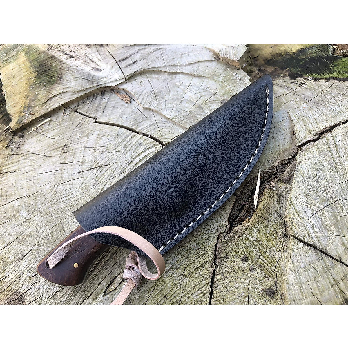 Perkin 6.5 Inches Damascus Steel Hunting Knife With Sheath SK300