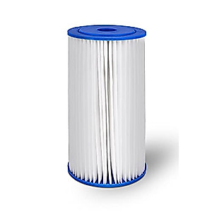 Big 10 x 4.5 inches Pleated Washable & Reusable Sediment Filter 5 Micron Amplified Surface Area, Removes Sand, Dirt, Silt, Rust, Extended Filter Life for 10" Big Housing