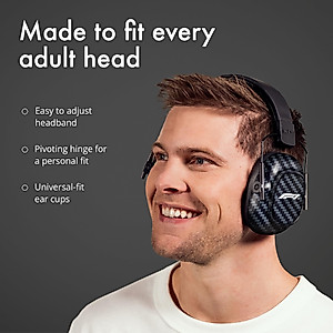 Alpine Racing Pro Earmuff F1® - Earmuffs for Adults - 22 dB - ANSI Certified - Premium Noise Protection for Race Events - High End Carbon - Noise Reduction Headphones - Light-Weight Design