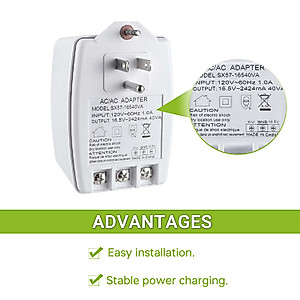 EPLZON 16.5V 40VA Plug in Thermostat and Doorbell Transformer Compatible with Nest, Ecobee, Sensi and Honeywell Thermostat and All Versions of Ring Doorbell