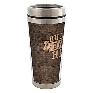 Husband. Daddy. Hero. Stainless Steel 16 oz Travel Mug with Lid